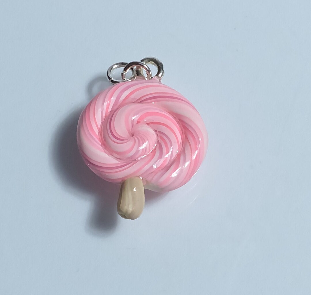 L.E. Pink & Peach Lollipop Charms - Etsy
