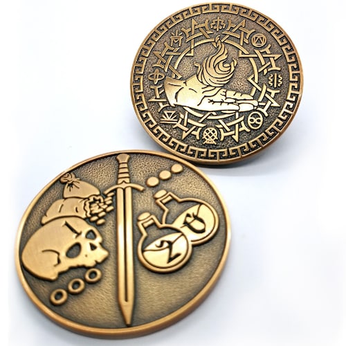 DND MONK COIN Large Dungeons and Dragons Charachter Coin D20 - Etsy UK