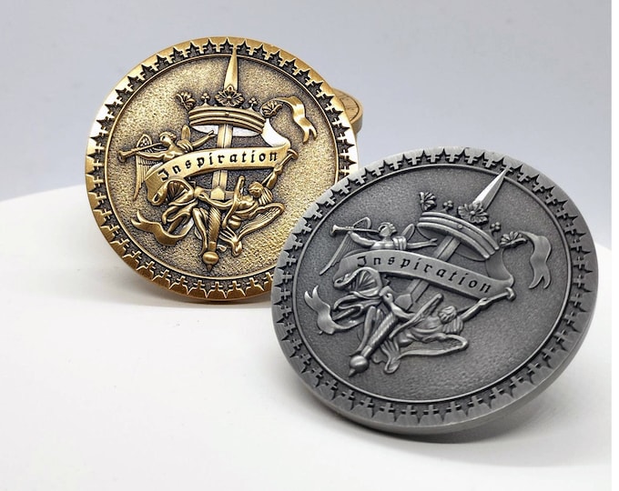 DND INSPIRATION COIN, Large Dungeons and Dragons Inspiration Edc Coin ...