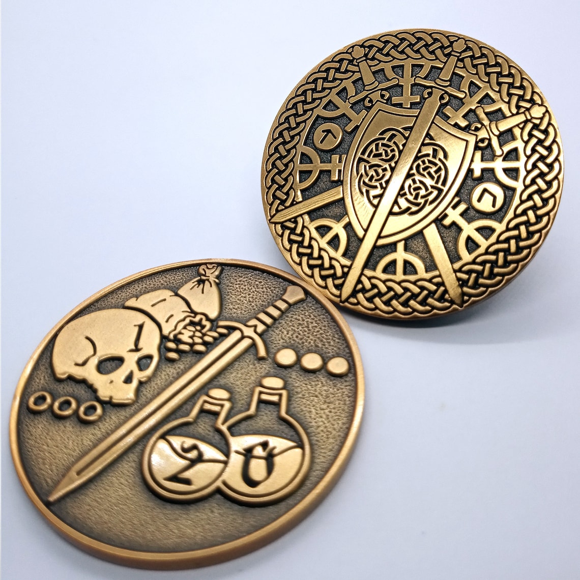 DND FIGHTER COIN Large Dungeons and Dragons Charachter Coin - Etsy UK