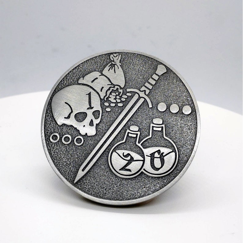 DND DRUID COIN Large Dungeons and Dragons Charachter Coin D20 - Etsy