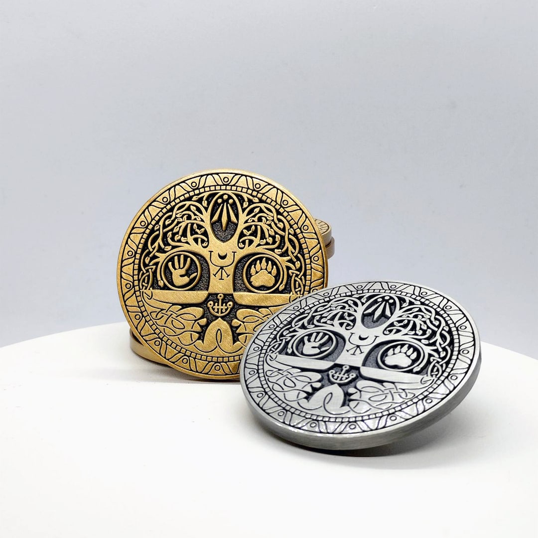 DND DRUID COIN, Large Dungeons and Dragons Charachter Coin D20 Rpg - Etsy