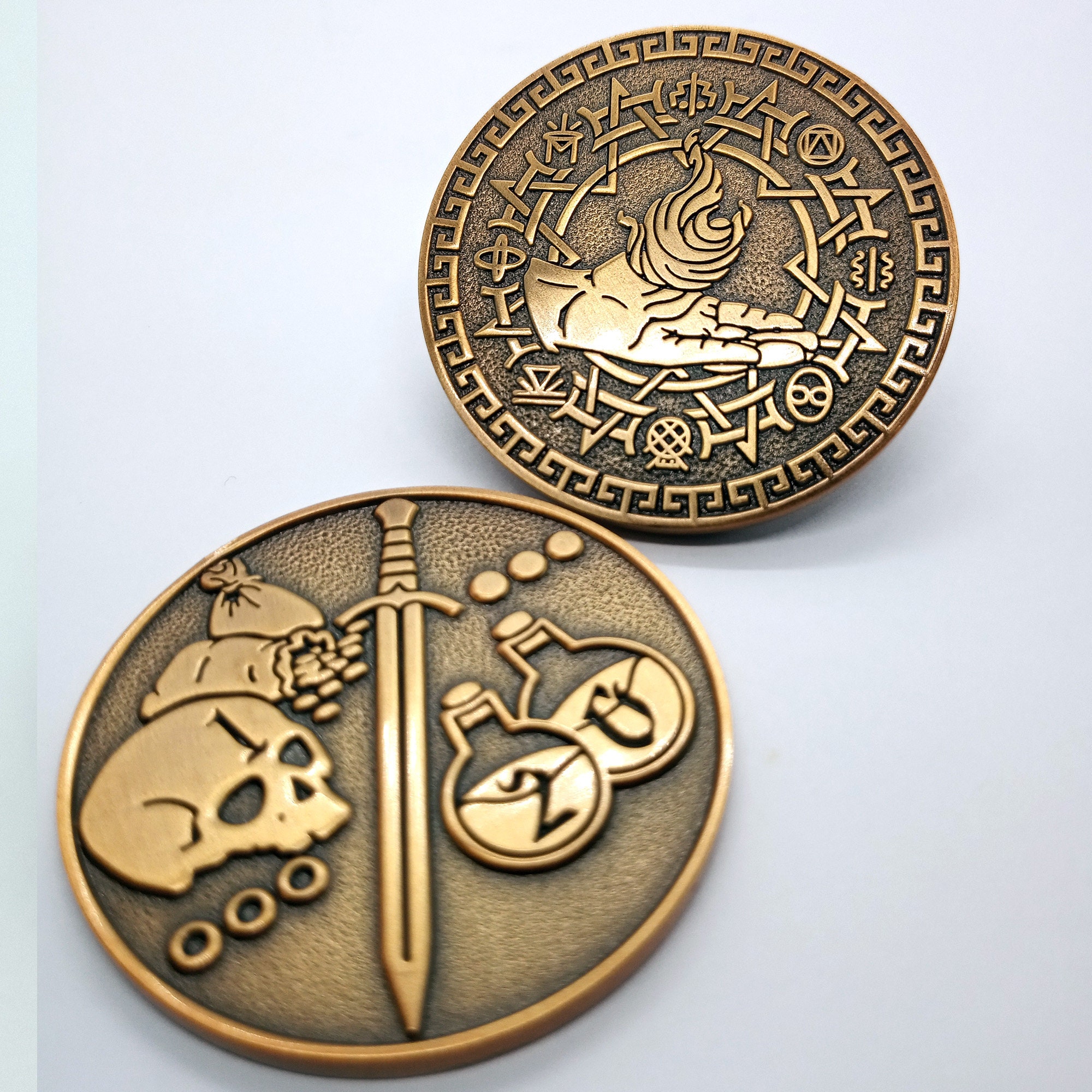 DND SORCERER COIN Large Dungeons and Dragons Charachter Coin | Etsy