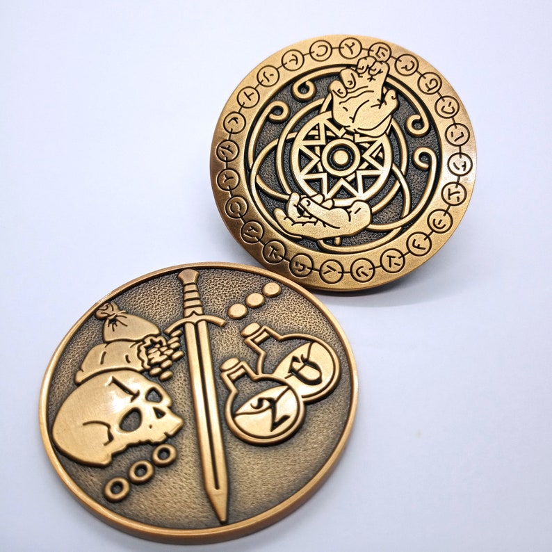 DND MONK COIN Large Dungeons and Dragons Charachter Coin D20 - Etsy UK