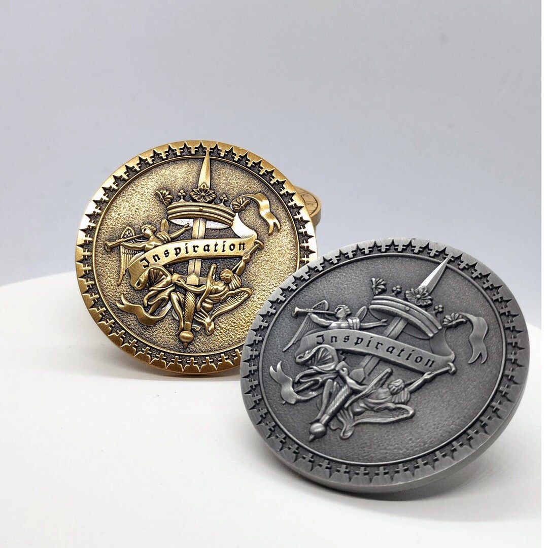 DND INSPIRATION COIN, Large Dungeons and Dragons Inspiration Edc Coin ...