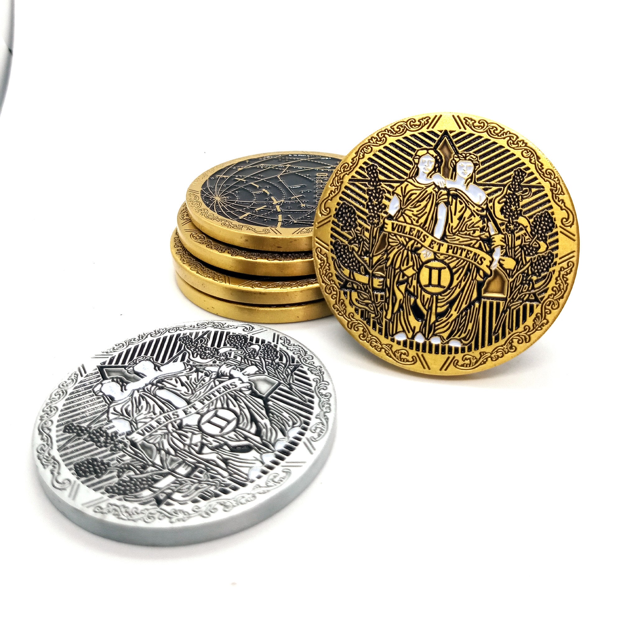 GEMINI ZODIAC CONSTELLATION coin hard enamel. | Etsy