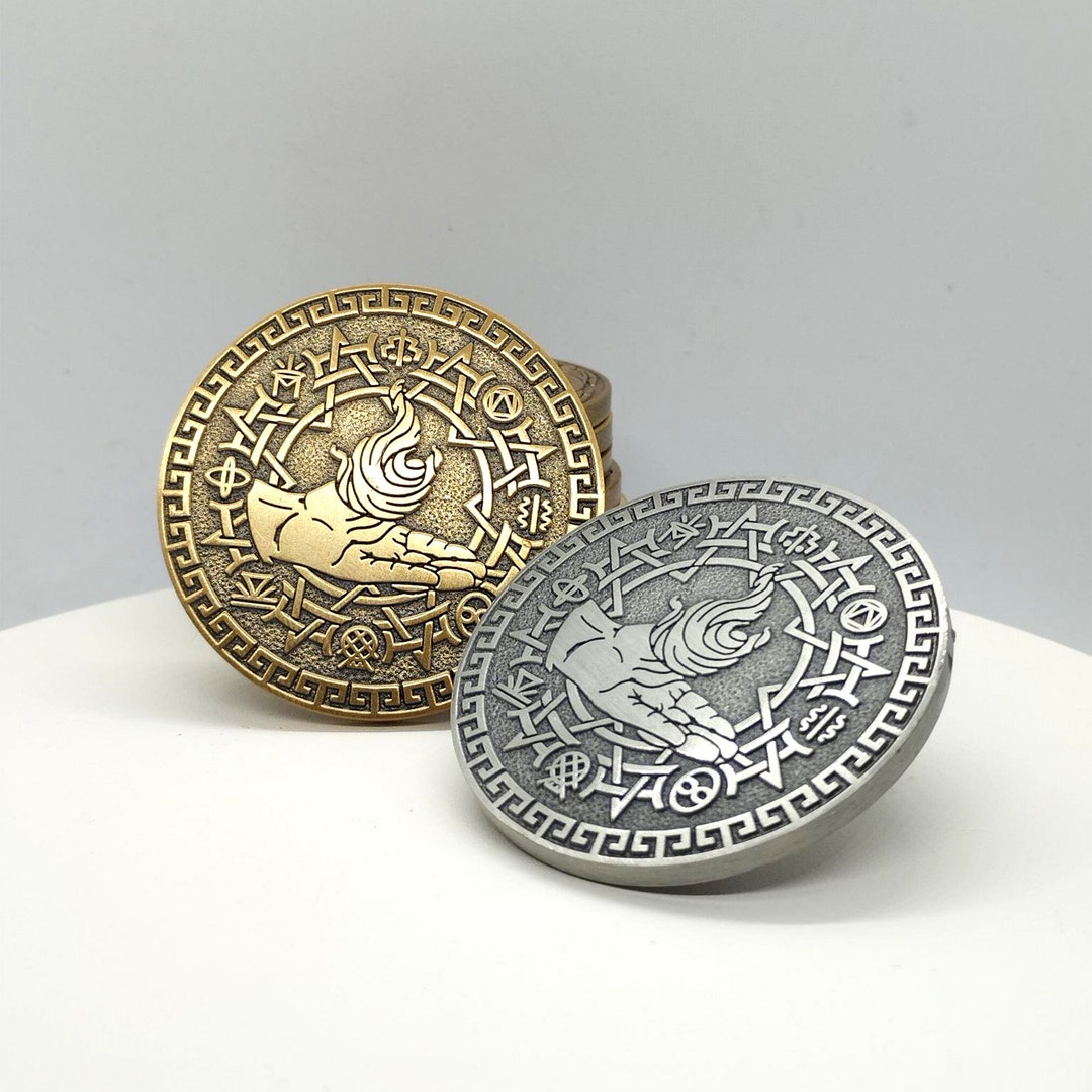 DND SORCERER COIN, Large Dungeons and Dragons Charachter Coin D20 Rpg ...
