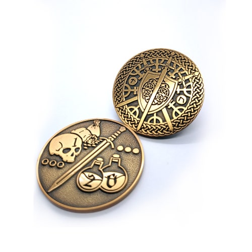 DND FIGHTER COIN Large Dungeons and Dragons Charachter Coin - Etsy UK