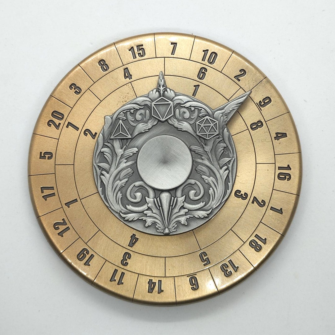 FLORAL 7 in 1 Spinning Dice Coin - Rpg Dice Spinner - Etsy