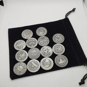 14 DND CHARACTER TOKENS, 1 Inch Dungeons and Dragons Charachter Coins ...