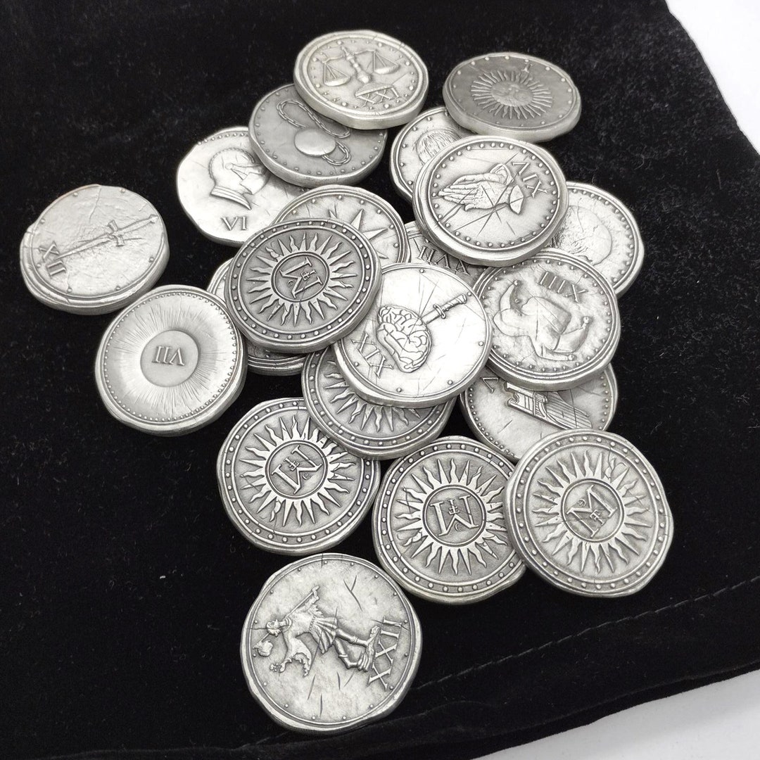 22 DND Coins of Many Things , 1 Inch Dungeons and Dragons Charachter ...