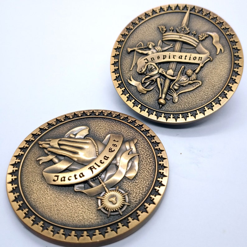 DND INSPIRATION COIN, Large Dungeons and Dragons Inspiration Edc Coin ...