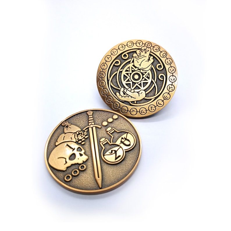 DND MONK COIN Large Dungeons and Dragons Charachter Coin D20 - Etsy UK