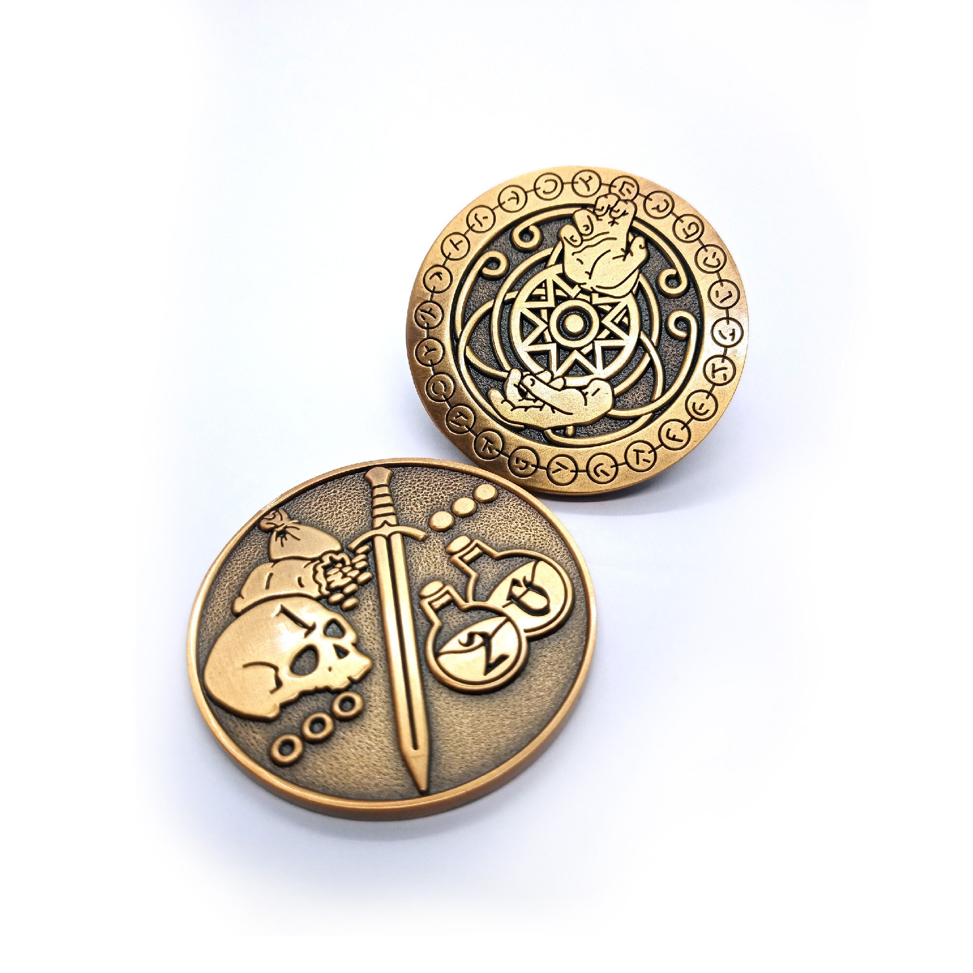 DND MONK COIN Large Dungeons And Dragons Charachter Coin D20 Etsy