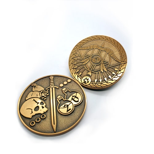 DND SORCERER COIN Large Dungeons and Dragons Charachter Coin | Etsy