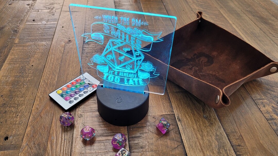 Custom Laser Engraved Table Light Use YOUR Design - Etsy