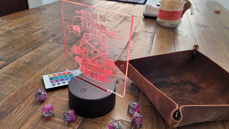 Custom Laser Engraved Table Light Use YOUR Design - Etsy