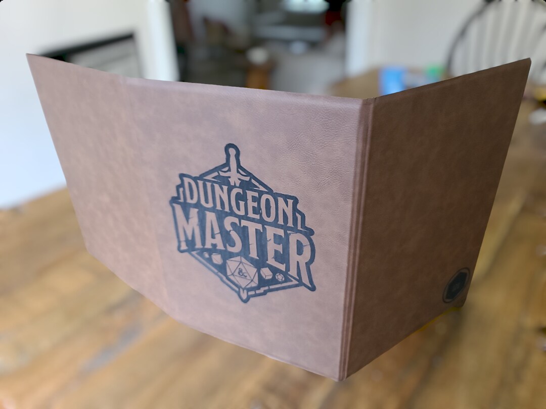 Custom Laser-engraved Dungeon Master Screen With Leather-textured ...