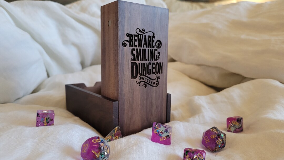 RPG Dice Tower - Customizable / Laser Engraved for D&D and Other Role ...