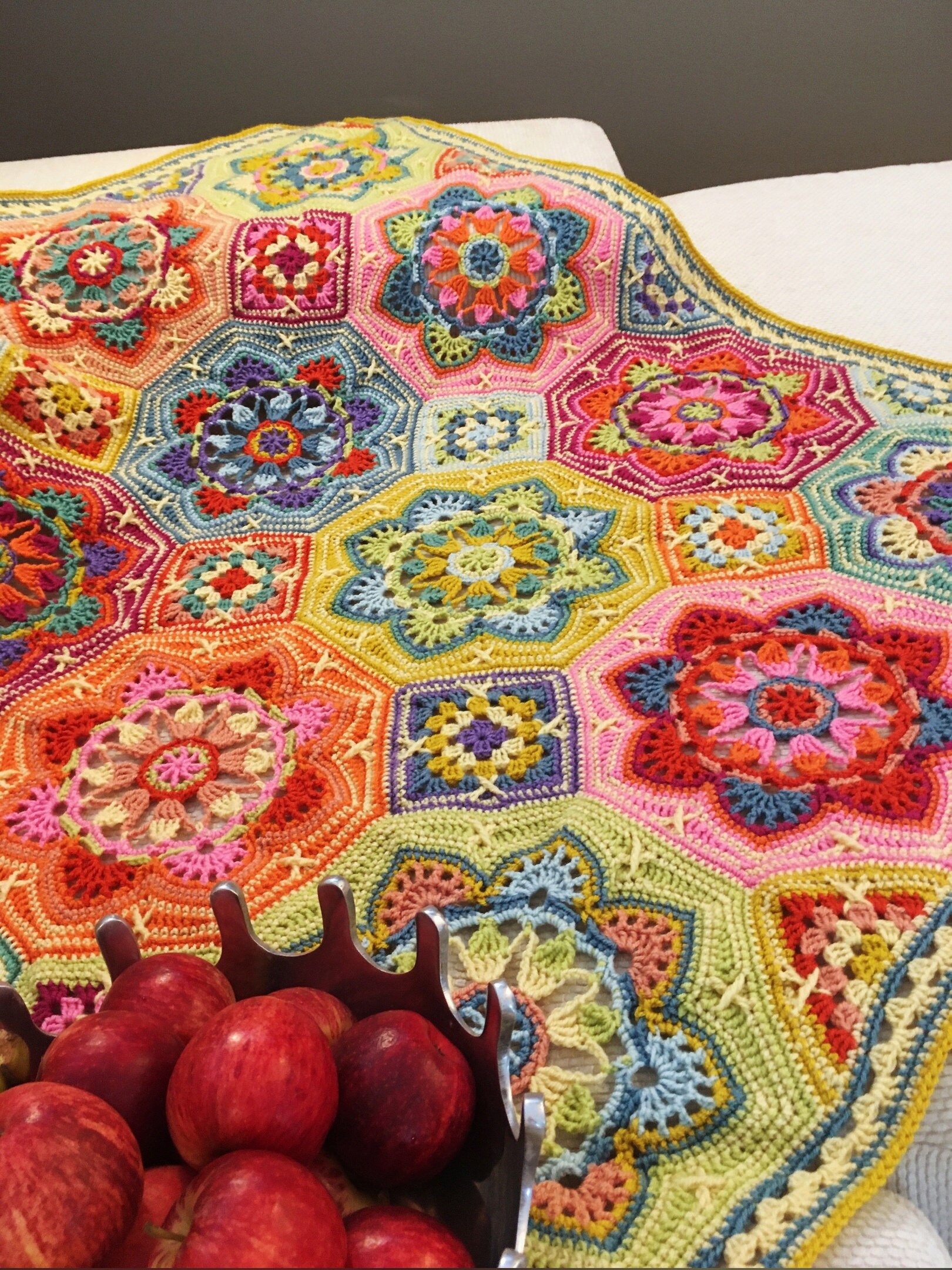 Crochet Blanket Eastern Jewels, Persian Tiles, Crochet Afghan, Throw ...