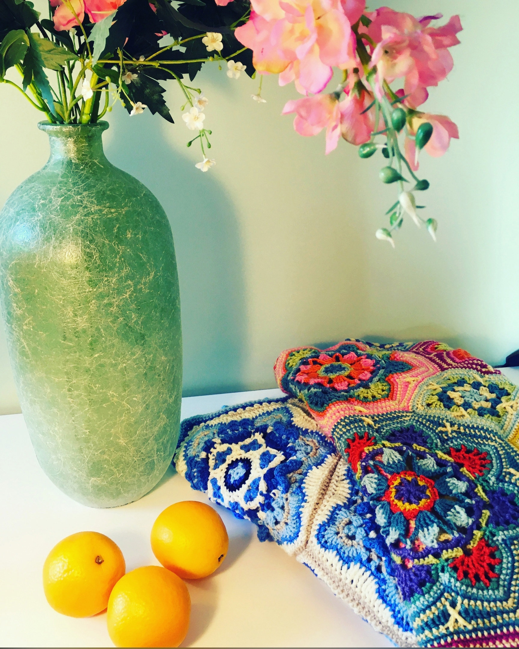 Crochet Blanket Eastern Jewels, Persian Tiles, Crochet Afghan, Throw ...