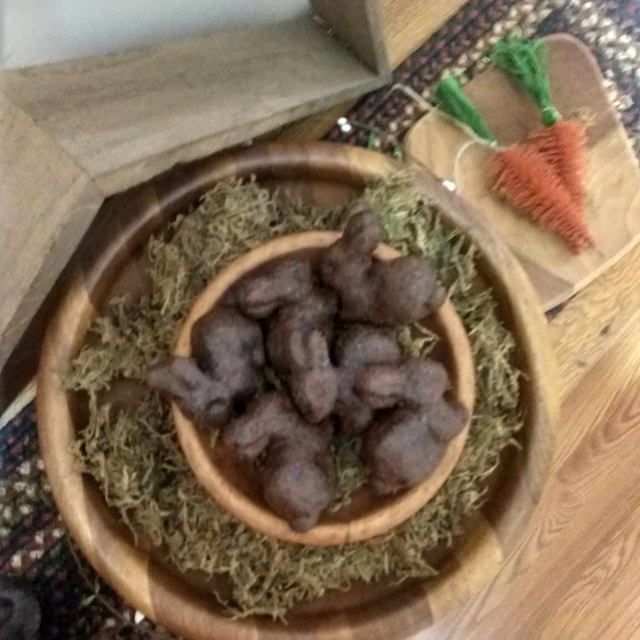 SIX Primitive Grungy Grubby Mini Bunny Rabbit Bowl Filler Shelf Fillers ...