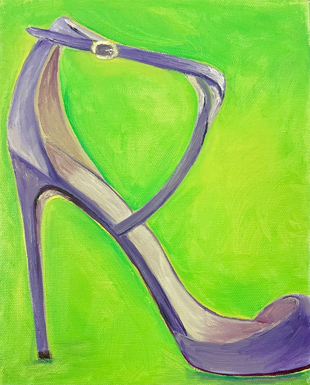 Stiletto Shoe Original Oil Painting on Canvas - Etsy