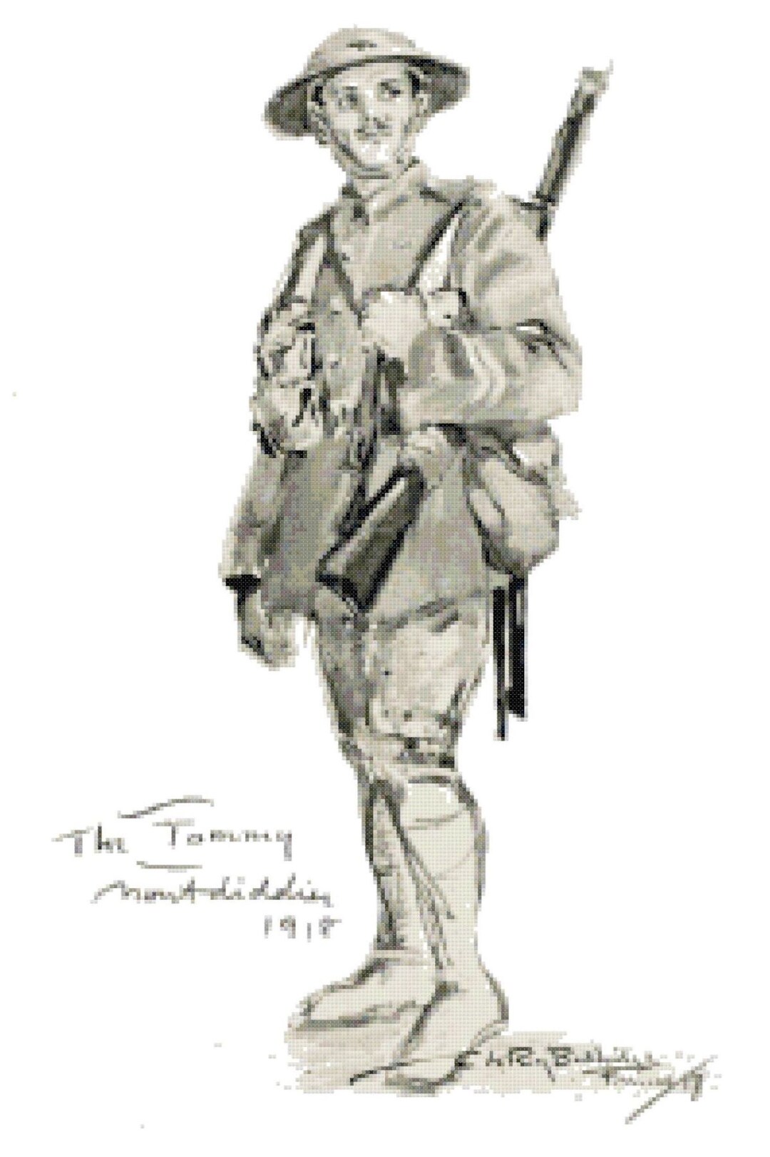 Tommy WW1 Cross-stitch Pattern (PDF) - Etsy Australia