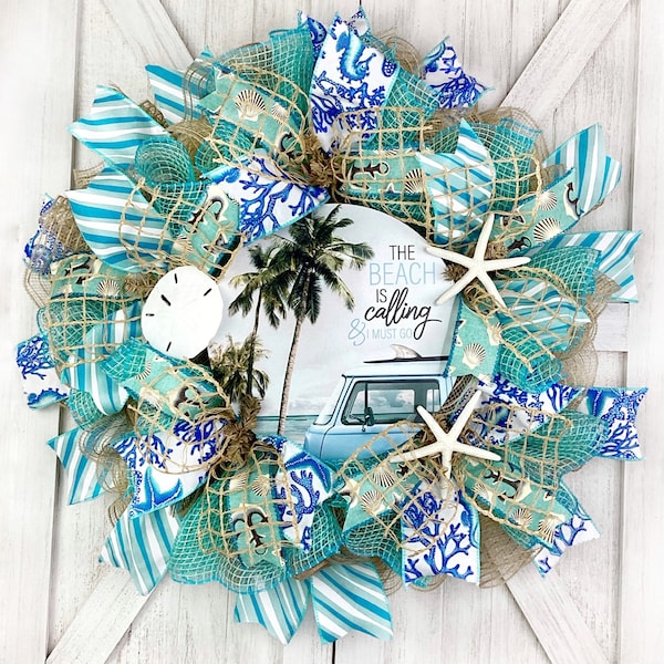 The Beach is Calling Sign - Etsy