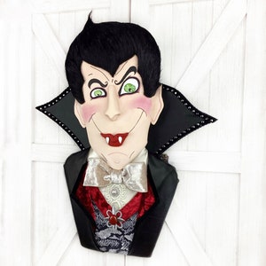 Large Halloween Dracula Wreath Attachment for Front Door, Vampire ...