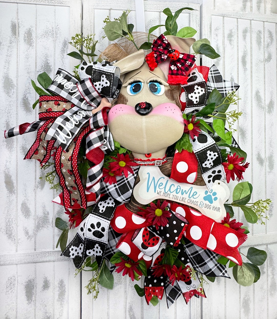 Large “welcome We Hope You Like Chaos and Dog Hair” Snippy Dog Lovers ...