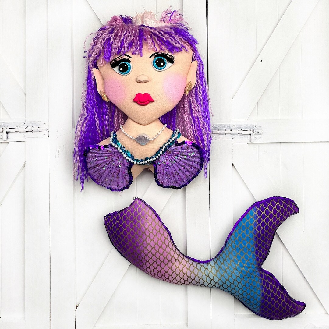 Handmade Mermaid Wreath Attachment: Coastal Mermaid Tail Decor - Etsy