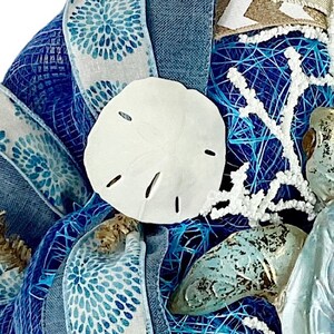 Capiz Shell Sea Turtle Blue Burlap Beach Coastal Nautical - Etsy