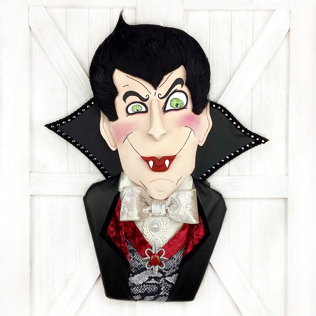 Large Halloween Dracula Wreath Attachment for Front Door, Vampire ...