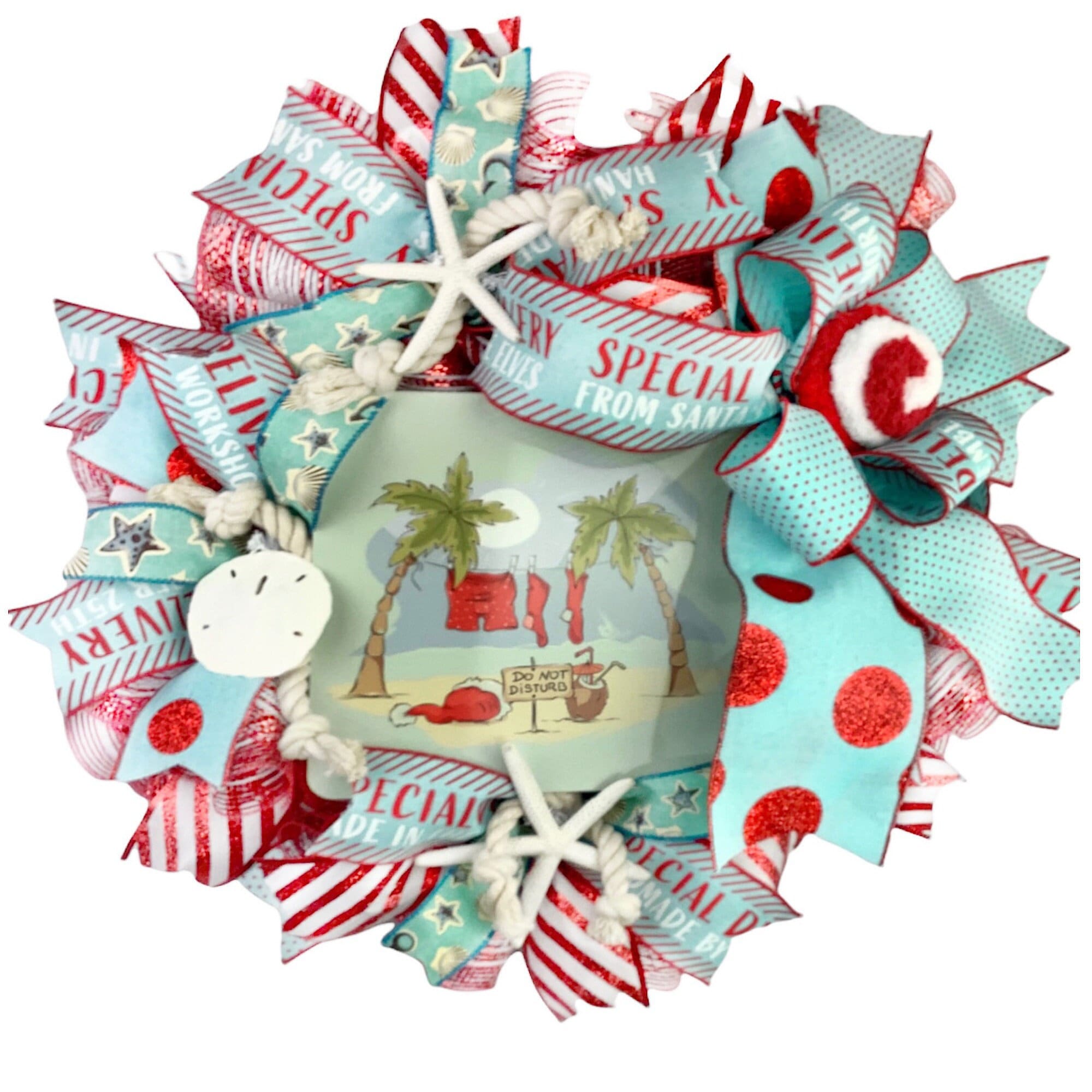 Do Not Disturb Santa on the Beach Coastal Beach Nautical - Etsy