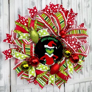 Character Christmas Wreath for Front Door Outside, Whimsical Wreath ...