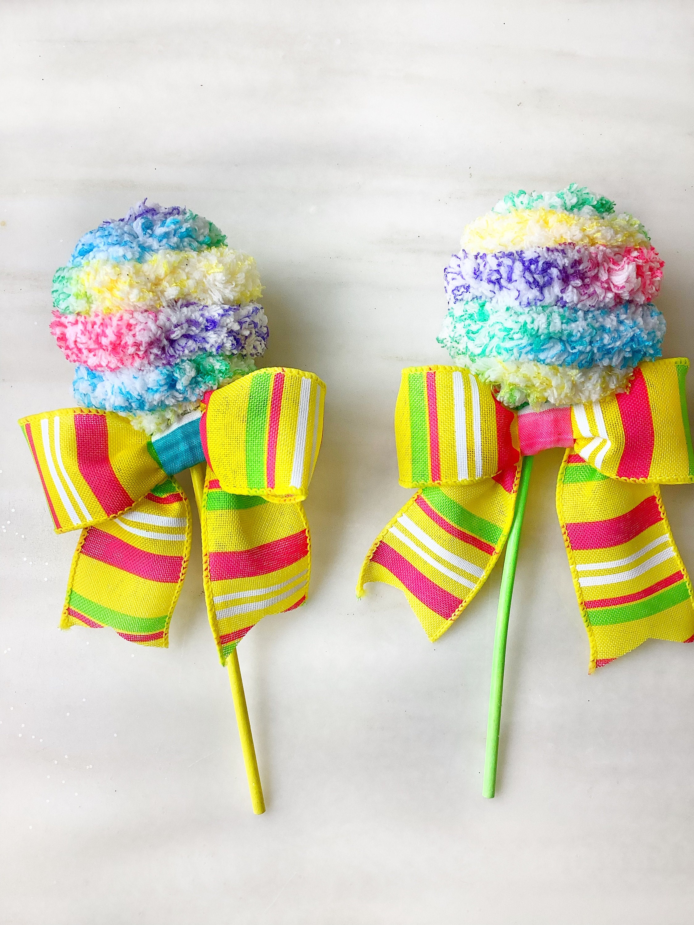 Faux Fuzzy Multicolored Bright Candy Lollipops Candyland - Etsy