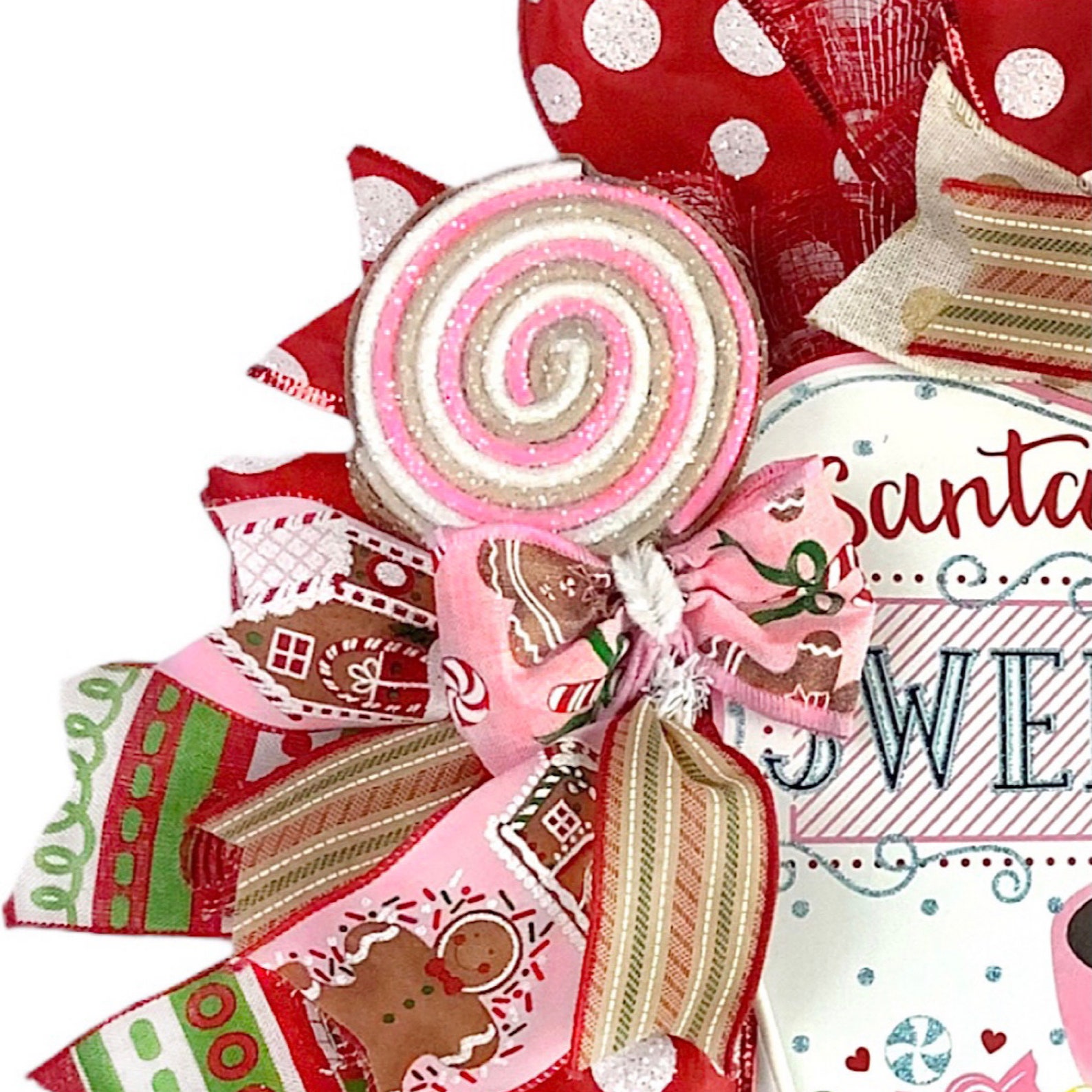 Santas Sweet Shop Christmas Wreath Gingerbread Candy - Etsy