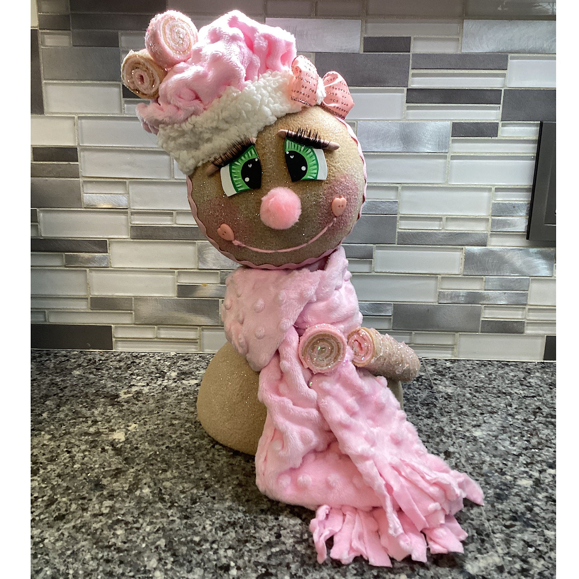 3 Gingerbread Christmas Decorations Shelf Sitter full Round - Etsy