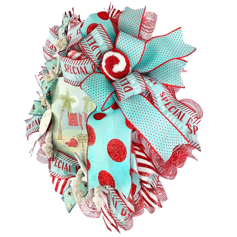 Do Not Disturb Santa on the Beach Coastal Beach Nautical - Etsy