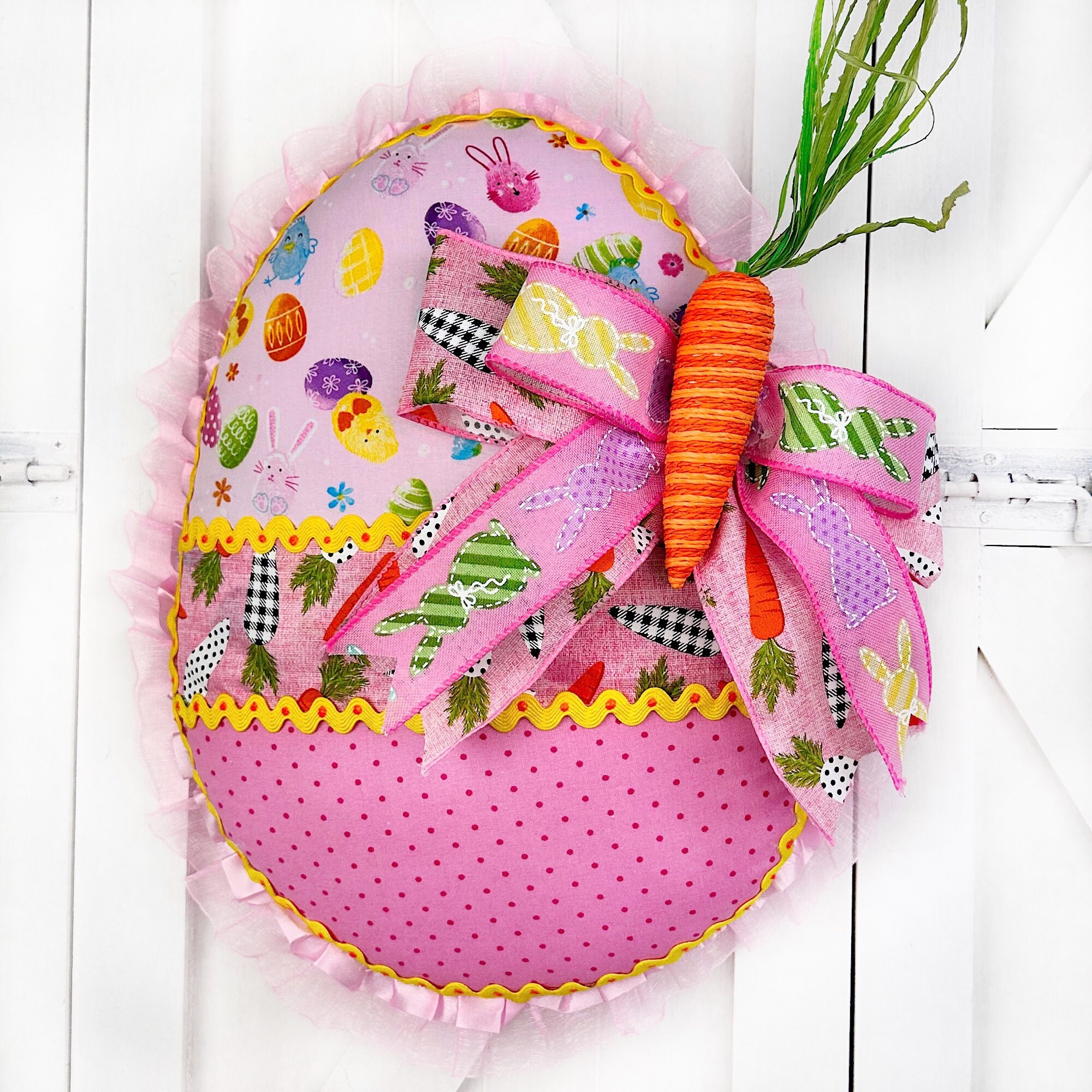 Easter Egg Wreath Attachment, Spring Front Door Decorations, Wreath ...