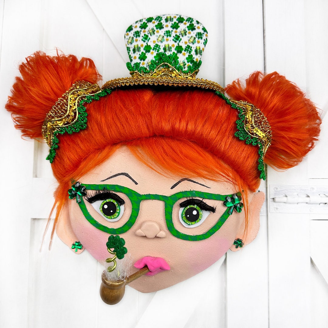 St Patrick's Day Wreath: Little Ms. Fortune, Shamrock Decor - Etsy