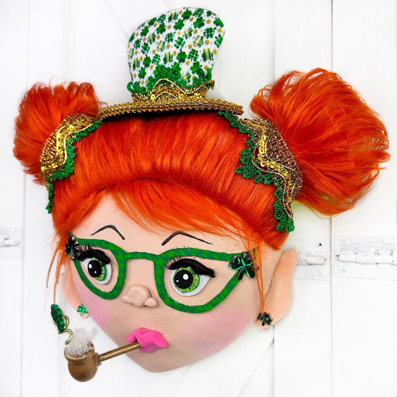 St Patrick's Day Wreath: Little Ms. Fortune, Shamrock Decor - Etsy