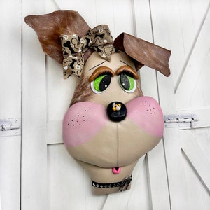 Snippy Dog Wreath Attachment, Puppy Bee Decorations Front Door Hanger ...