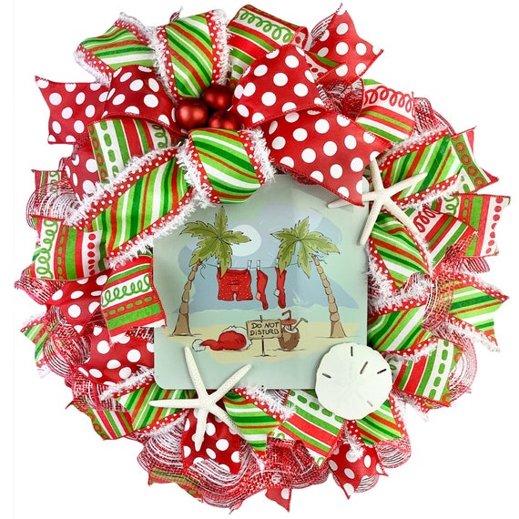 Do Not Disturb Santa at the Beach Coastal Beach Nautical - Etsy