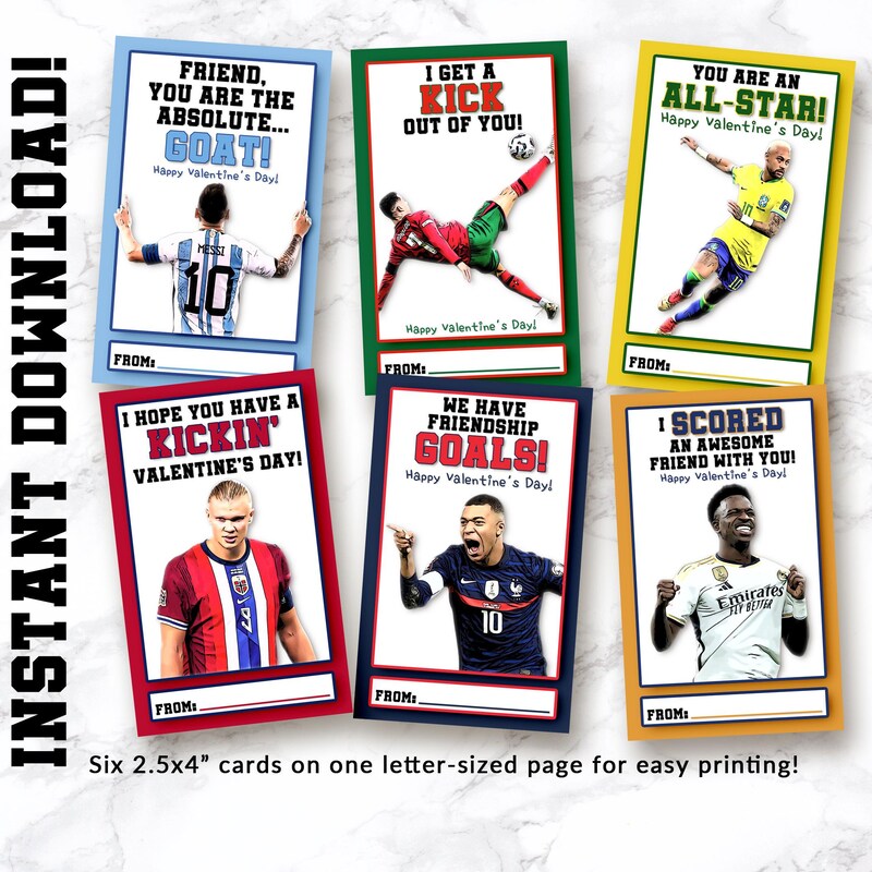 Soccer Valentine - Etsy