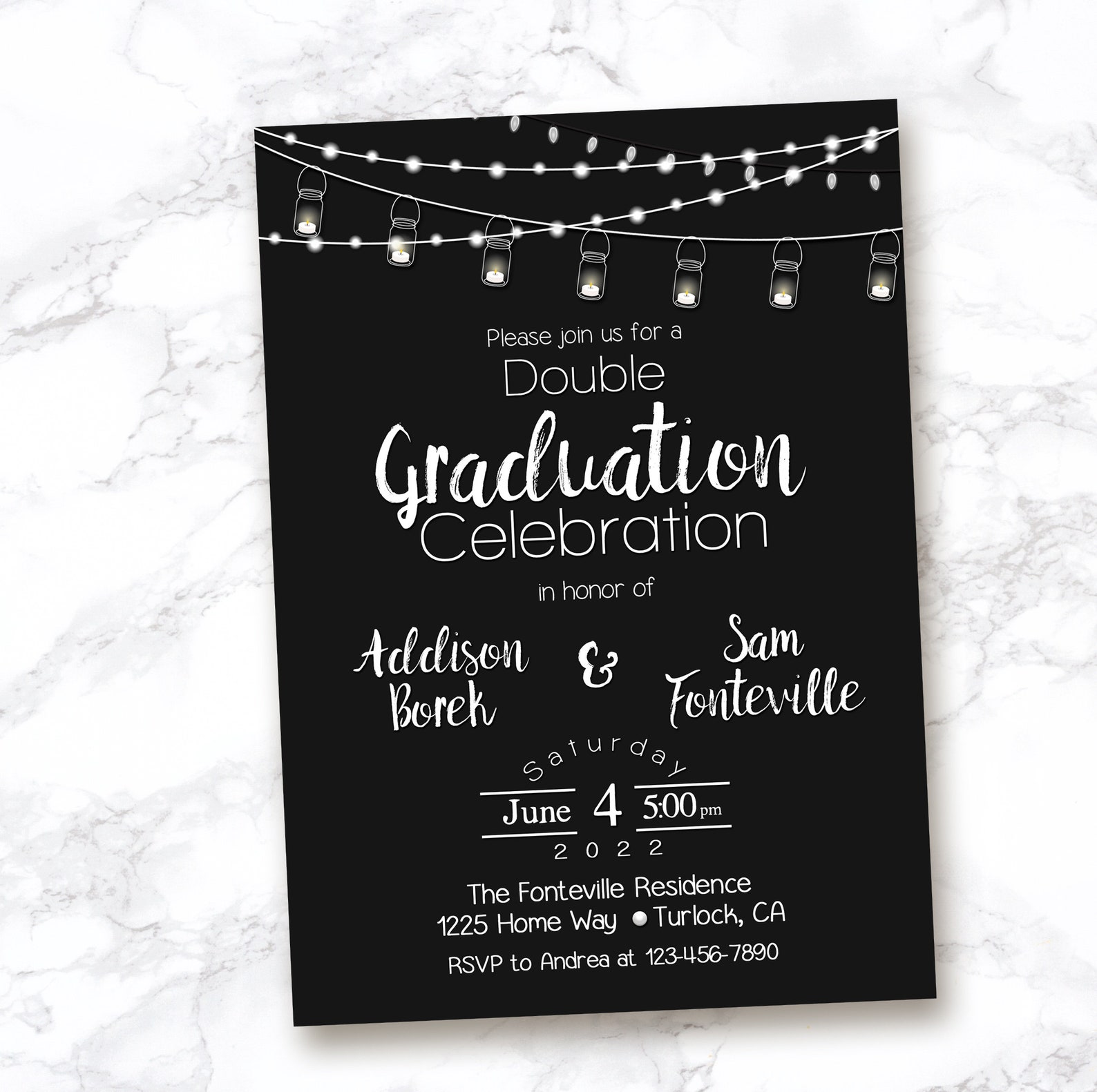 Double Graduation Invitation Double Graduation Party - Etsy