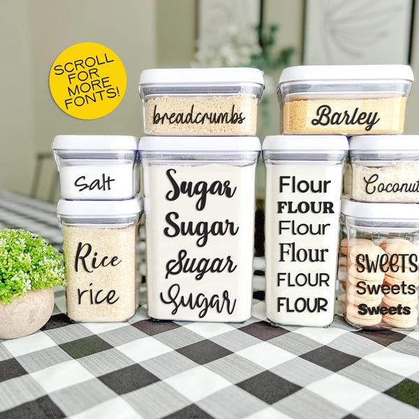 Kitchen Canister Labels - Etsy
