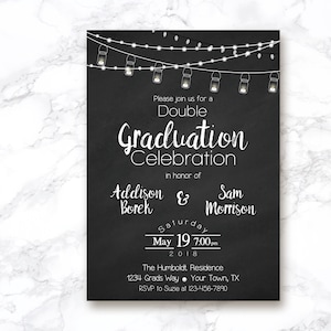 Double Graduation Invitation Double Graduation Party | Etsy