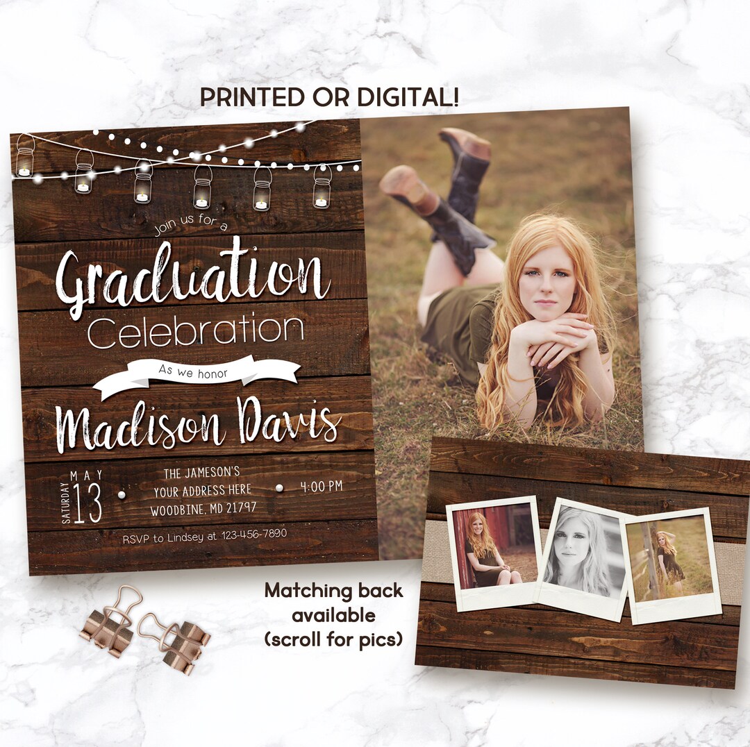 Graduation Party Invitation, Graduation Party Invitation With Picture ...